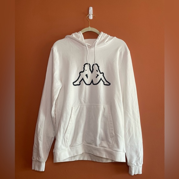 Kappa | Shirts | Kappa Hoodie Zaiver Logo In White Large | Poshmark